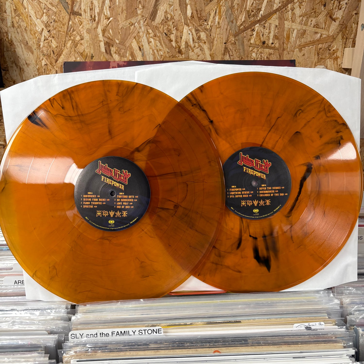 Judas Priest - Firepower - Orange and Black Splatter - VINYL – Rockabuy ...